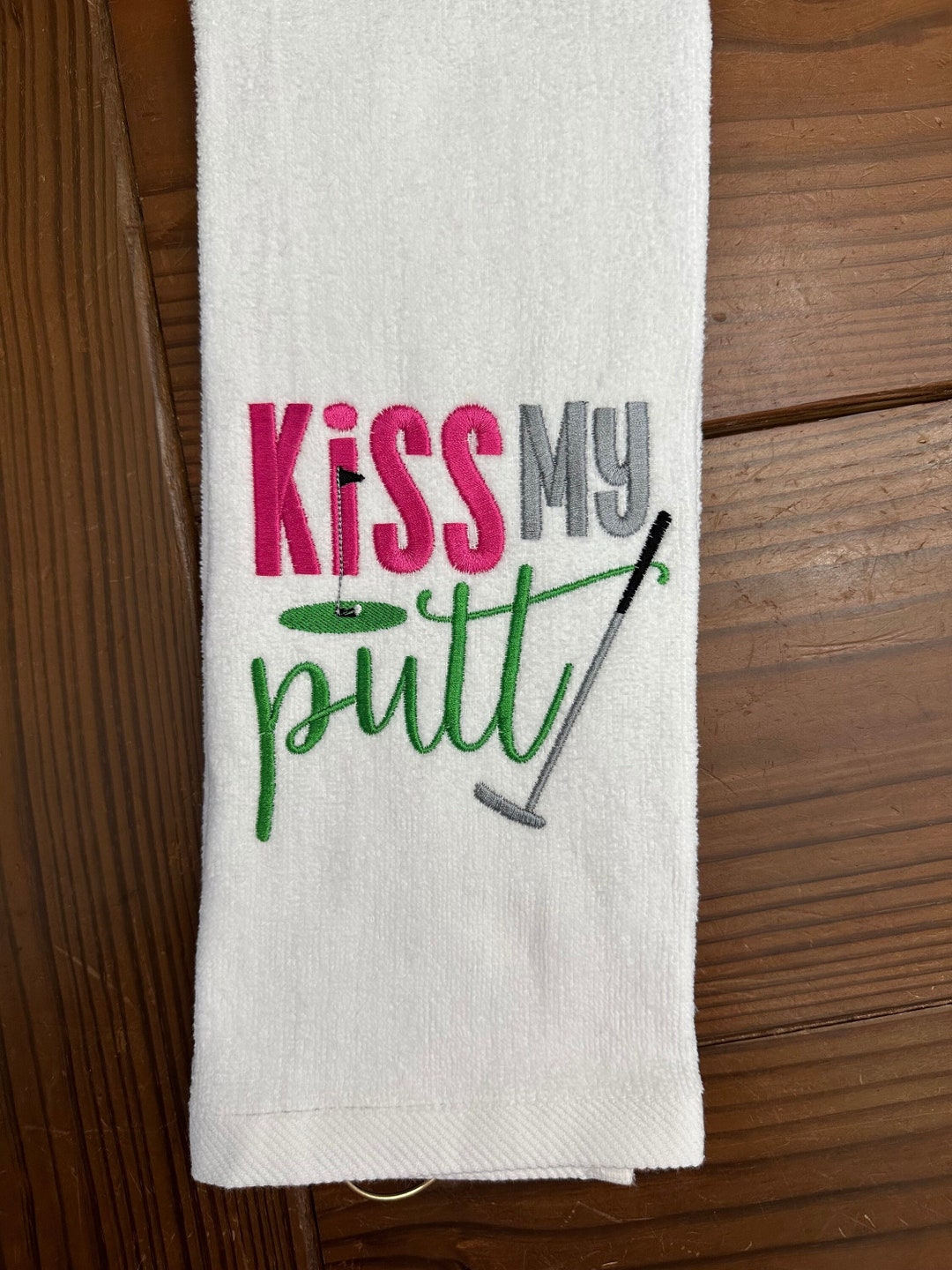 Kiss My Putt Custom Golf Towel - Etsy