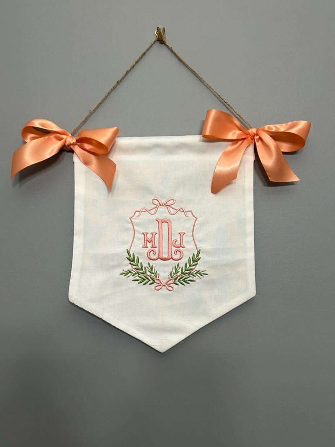 Custom Monogrammed and Personalized Embroidered Banner Nursery or Home ...