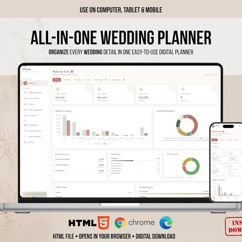 Wedding Web Planner - Etsy