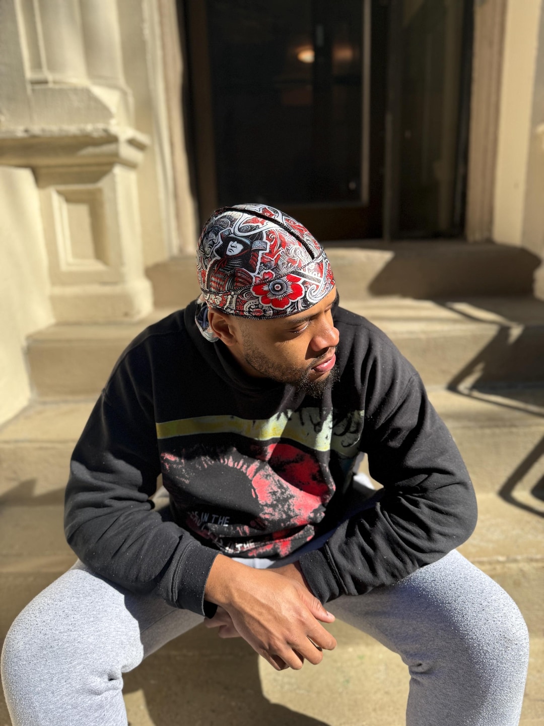 Blade and Dragon Silk Durag | Red and Black Designer Durag | Premium ...