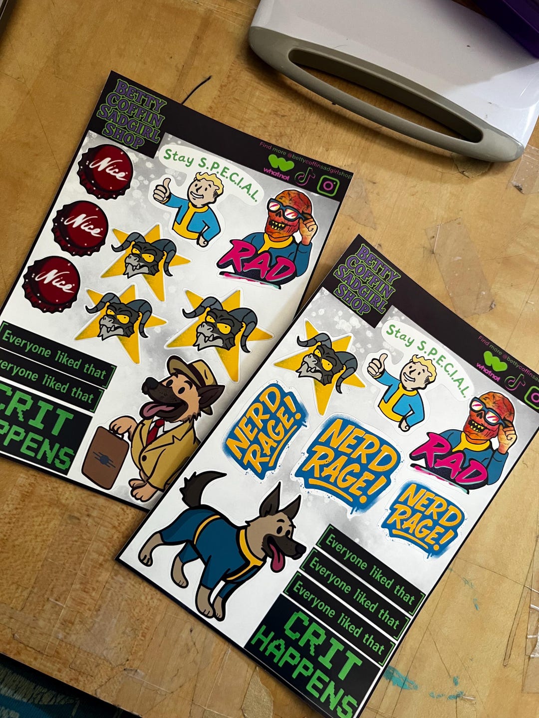 Vault Dweller School Stickers: Hand-drawn Video Game Decals (2 Sheets ...