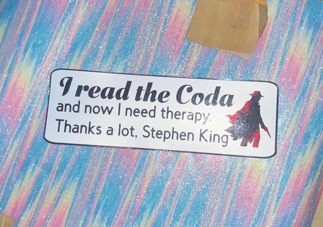 I Read the Coda: the Dark Tower Bumper Sticker - Etsy