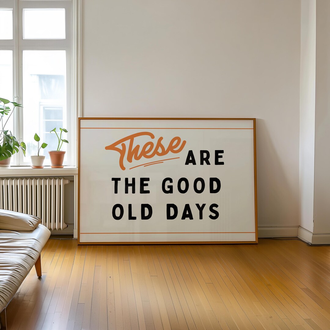 Framed These Are the Good Old Days Retro Funny Poster Print Vintage ...