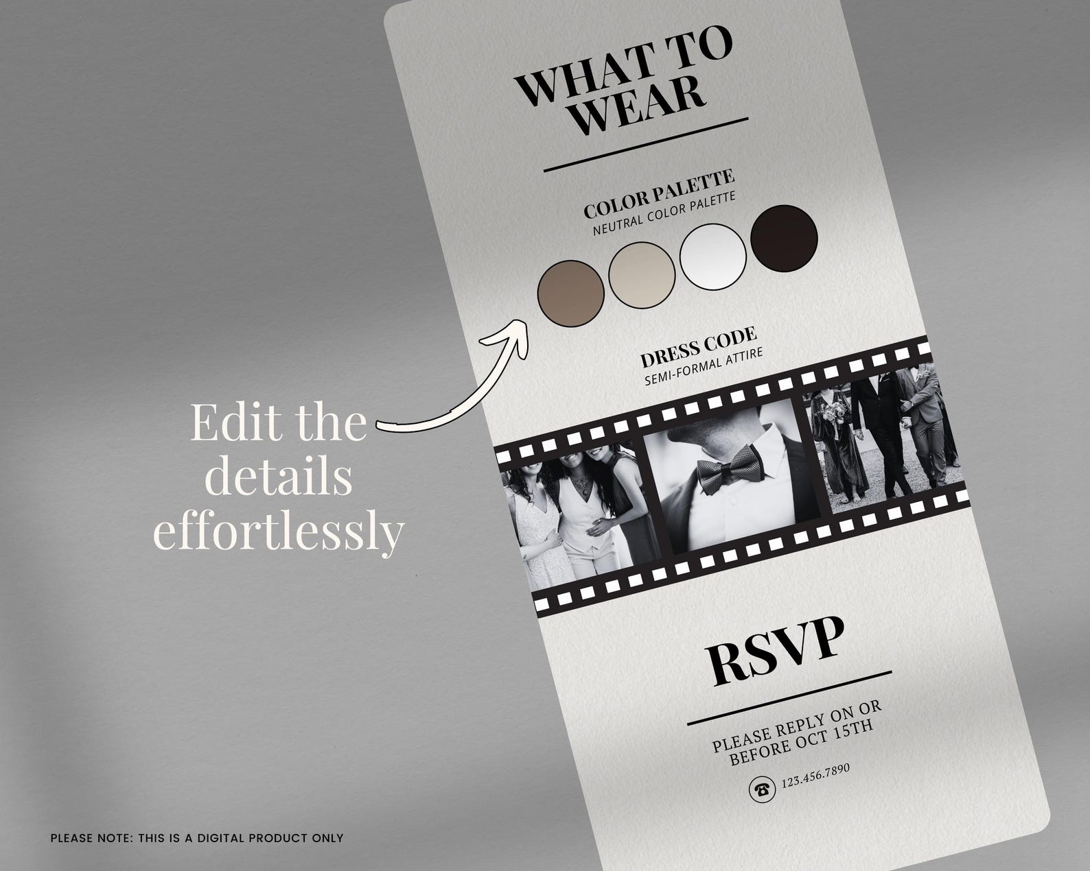 Canva Wedding Template Invitation Animated Save the Date Video Digital ...