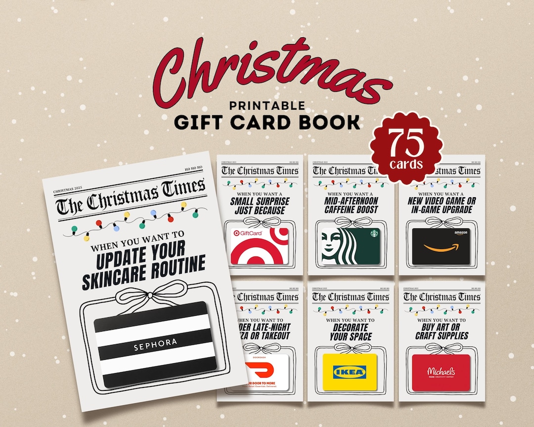 Christmas Gift Card Book Personalized Gifts for Family, Friends and ...
