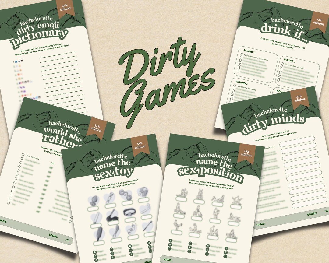 Camp Bachelorette Printable Games Dirty Drinking Game Hen Do Night ...
