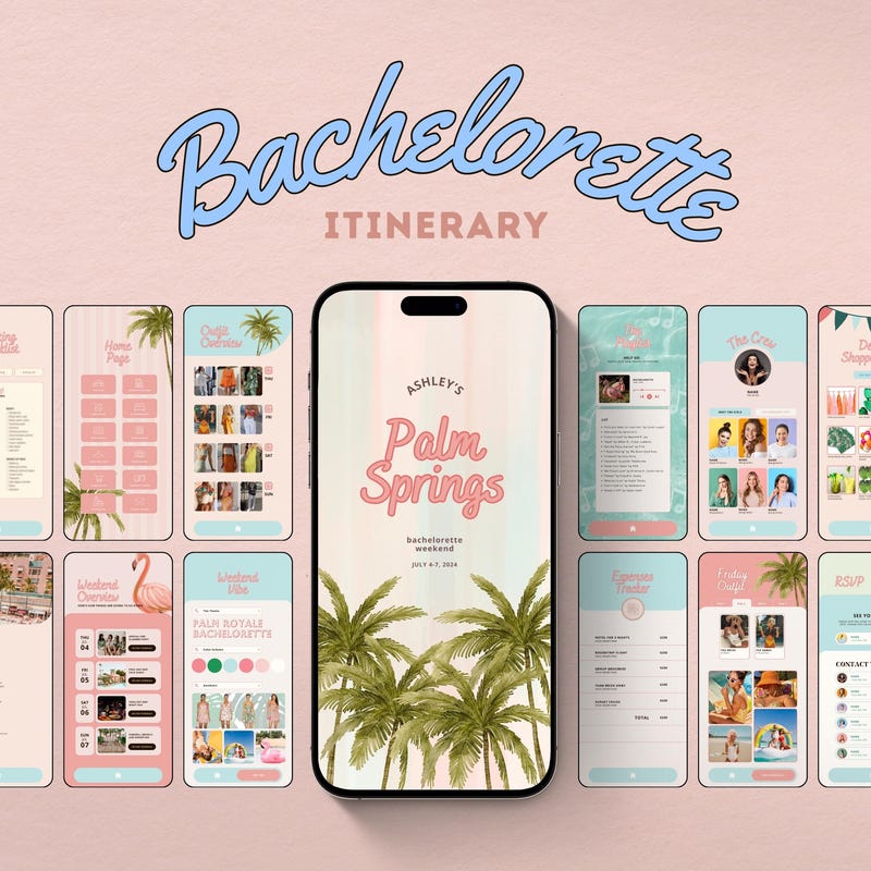 Palm Springs Theme Canva - Etsy