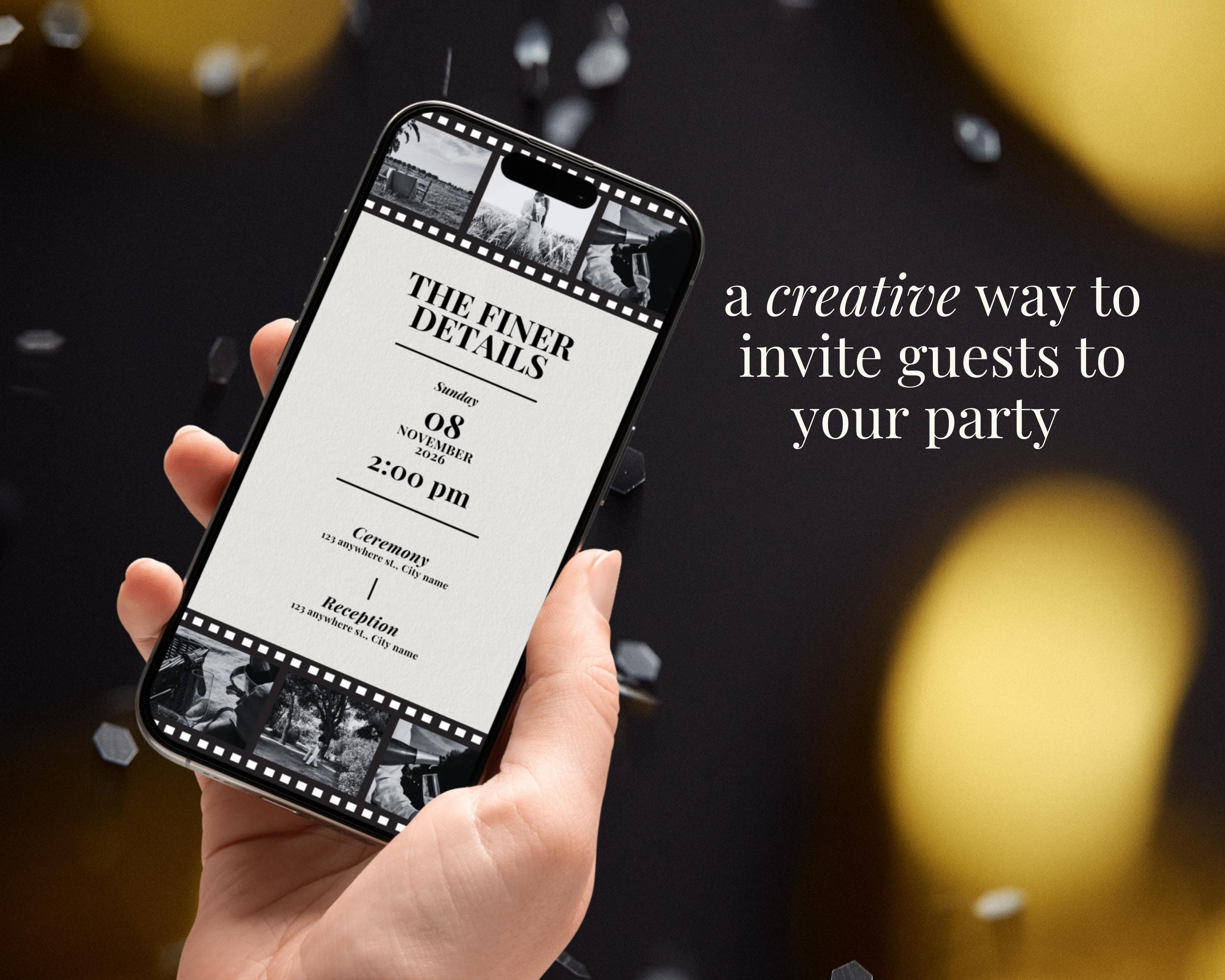 Canva Wedding Template Invitation Animated Save the Date Video Digital ...