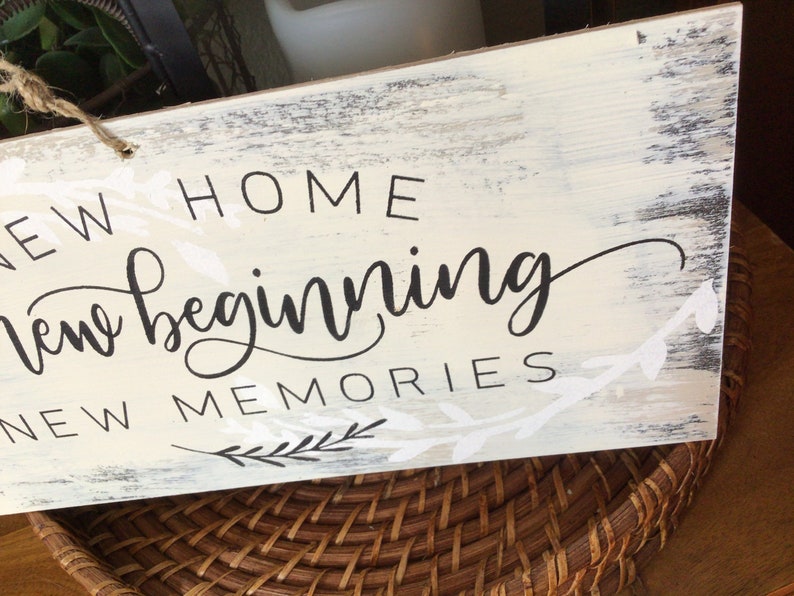 New House Wood Sign-new Home Gift New Home New Beginning New - Etsy