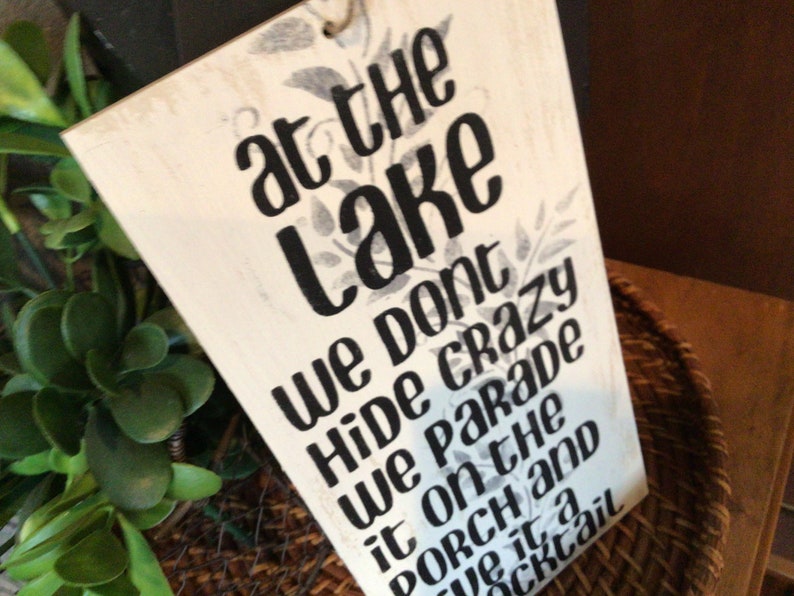 Lake House Funny Wood Sign - Welcome to the Lake - Etsy