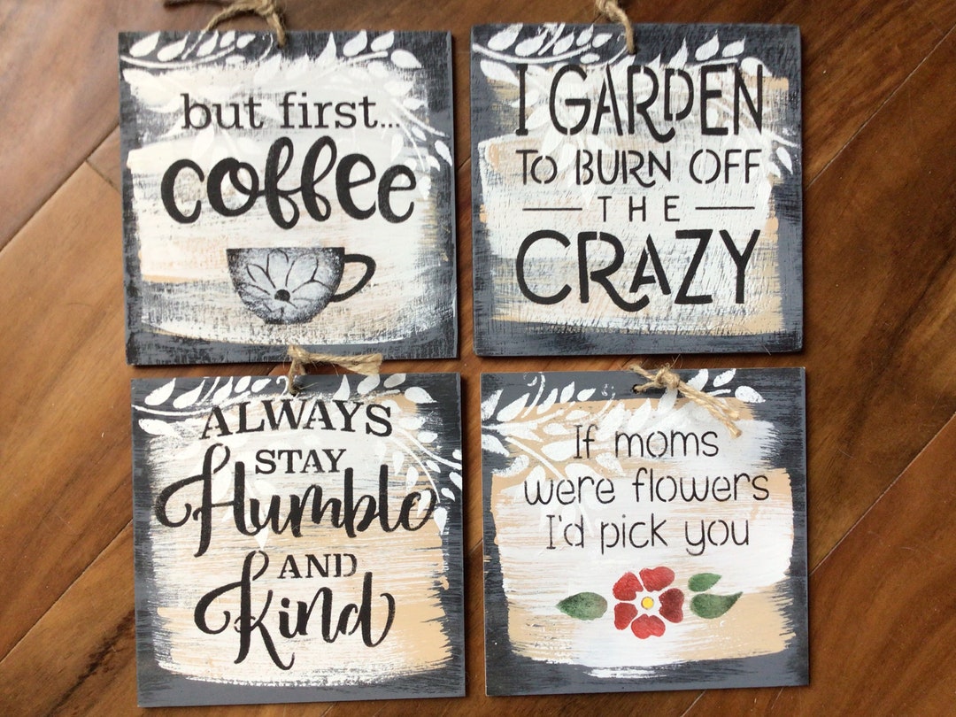 Mini Tray Tassel Signs - Etsy