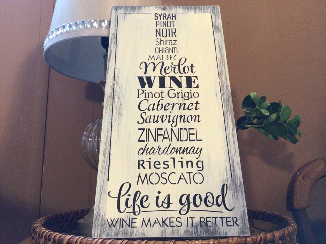 Funny Hand Painted Wine Drinker Sign for the Bar - Etsy