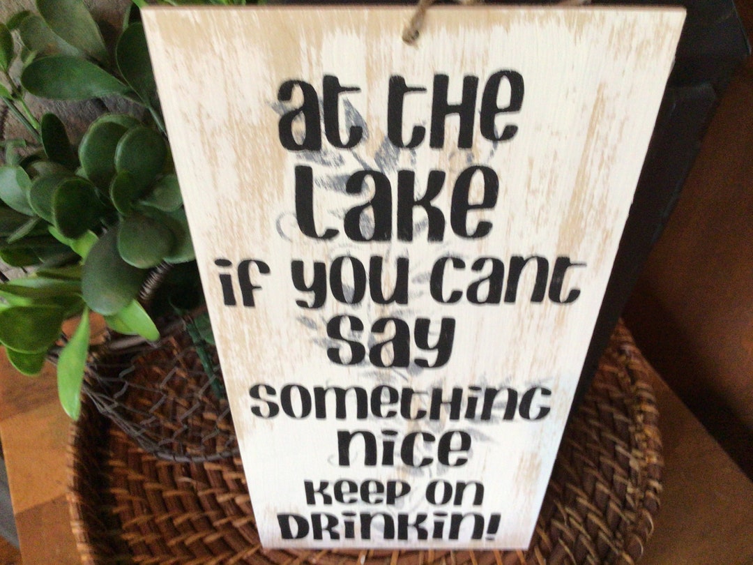 Funny Lake House Bar Sign: Birchwood Decor - Etsy