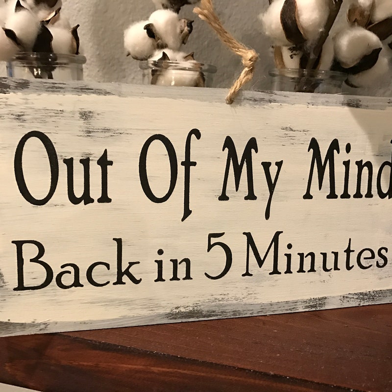 Be Back in 5 Minutes Sign - Etsy