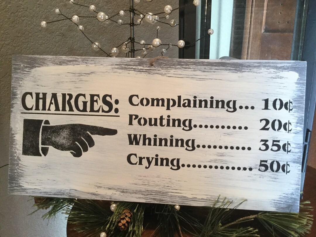 Funny Home Decor for Home Office , Work From Home Sign- No Crying Sign ...