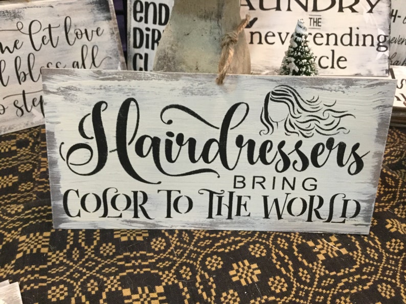 Hairdresser Wood Sign Sign for a Hairdresser Hair Salon - Etsy