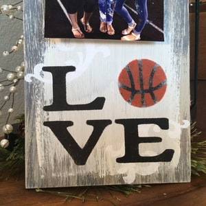 Hand Painted Basketball Photo Frame: Birch Wood Sports Gift - Etsy