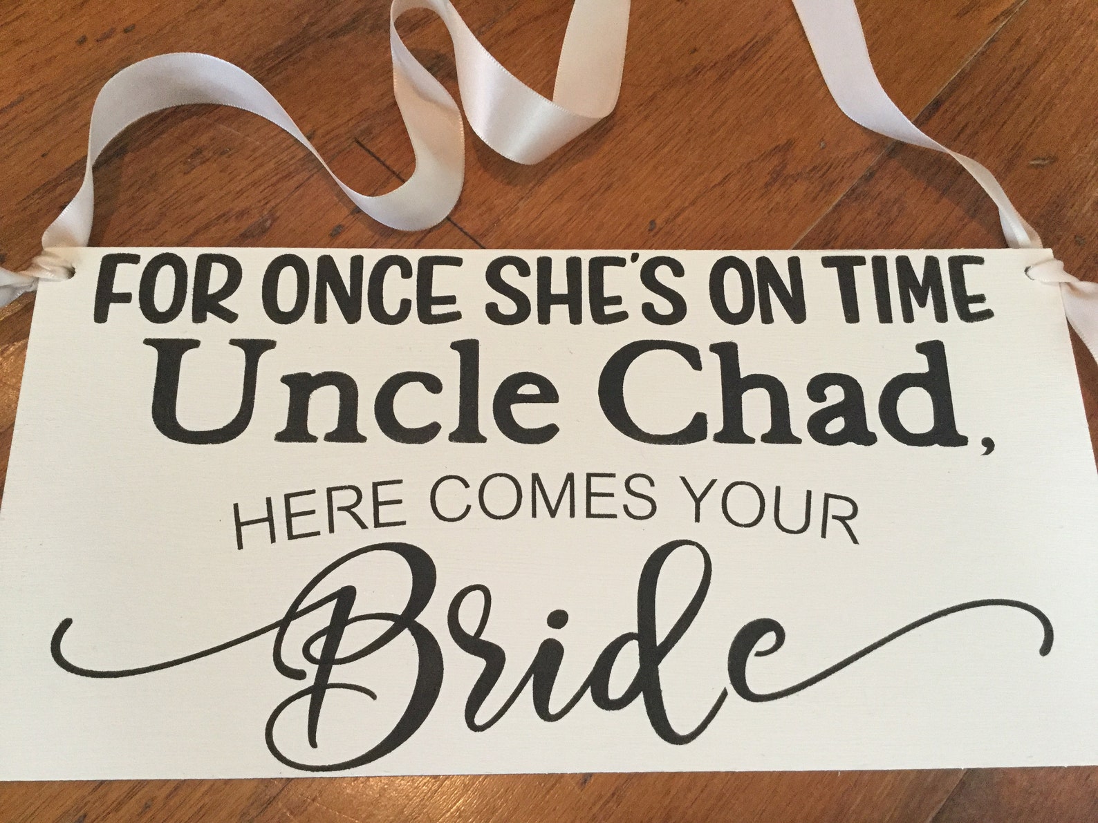 Uncle Sign to Be Carried Down the Aisle by Ring Bearer or - Etsy