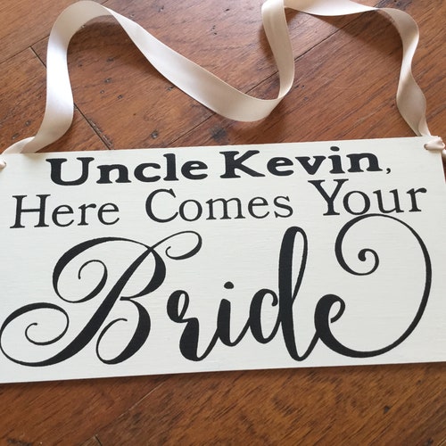 Uncle Sign to Be Carried Down the Aisle by Ring Bearer or - Etsy