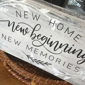 New Home Sign New Beginning New Memories New Home Gift - Convenient ...