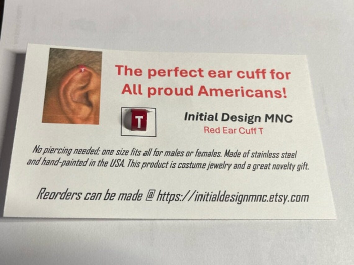 Red Ear Cuff -T - Etsy