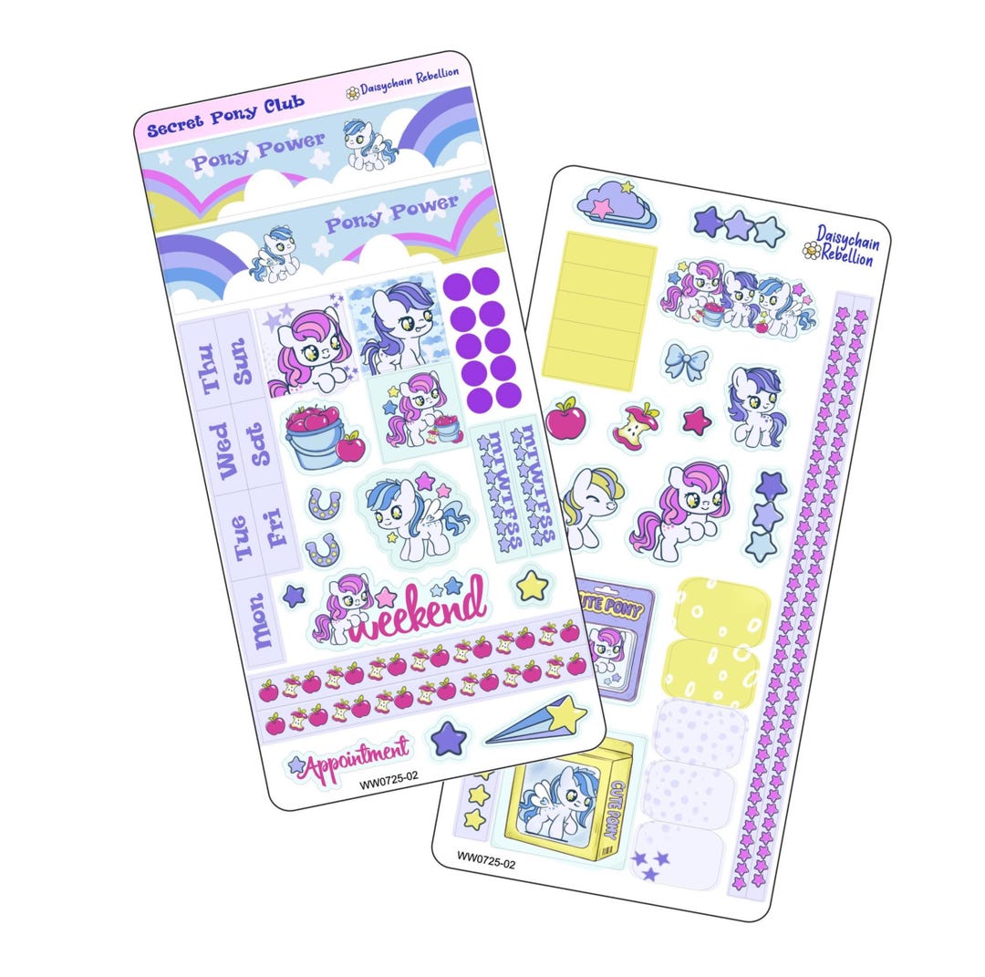 Bright Pony WEEKS Weekly Planner Sticker Kit - Etsy