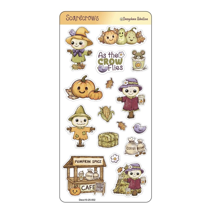 Small Scarecrow Stickers - Etsy