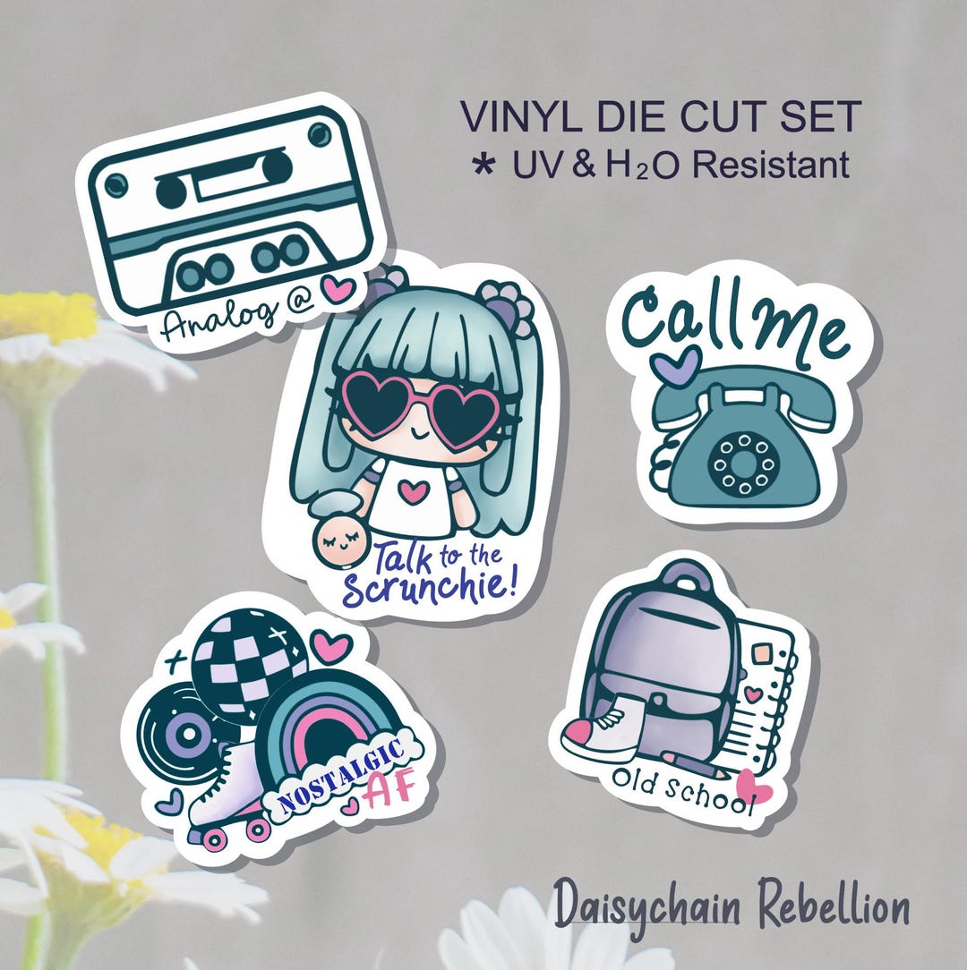 Retro Molly Cute Vinyl Sticker Set (holographic) - Etsy