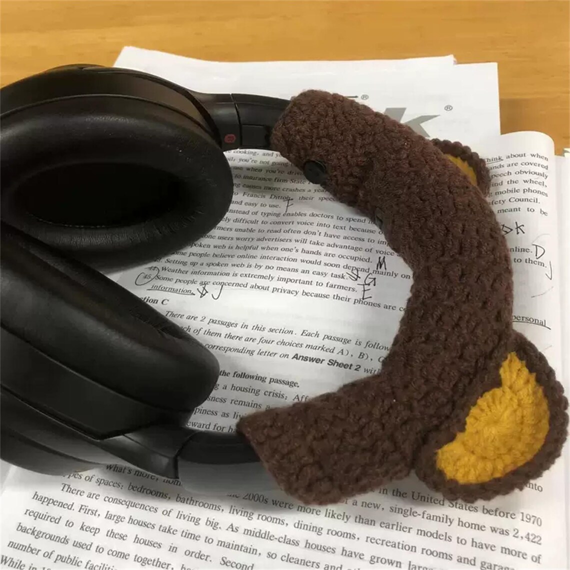 Hand-crocheted Wool Headphone Crossbar Cover. - Etsy