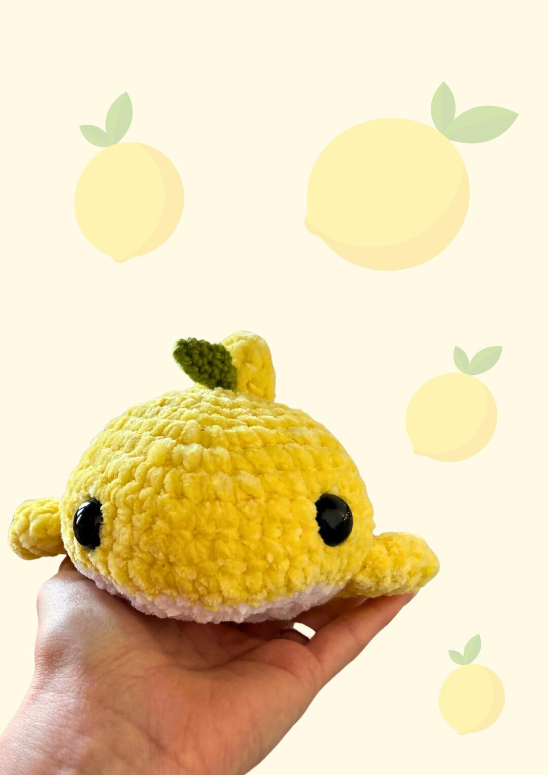 Lemon Shark Plushie – Handmade Crochet Plush Toy - Etsy