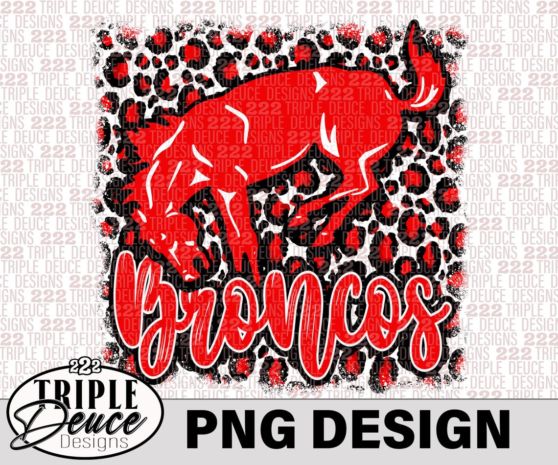 Odessa Broncos - Red - PNG Design - Etsy