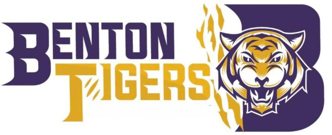 Benton Tigers Pawprint- Purple-gold - PNG Design, DTF, Sublimation ...