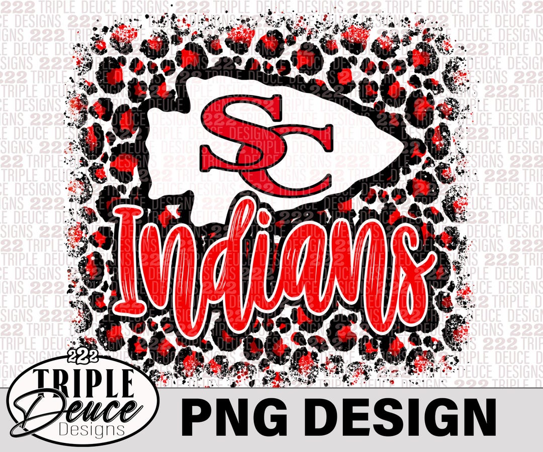 Stephens County Indians Red-black - PNG Design, DTF, Sublimation ...