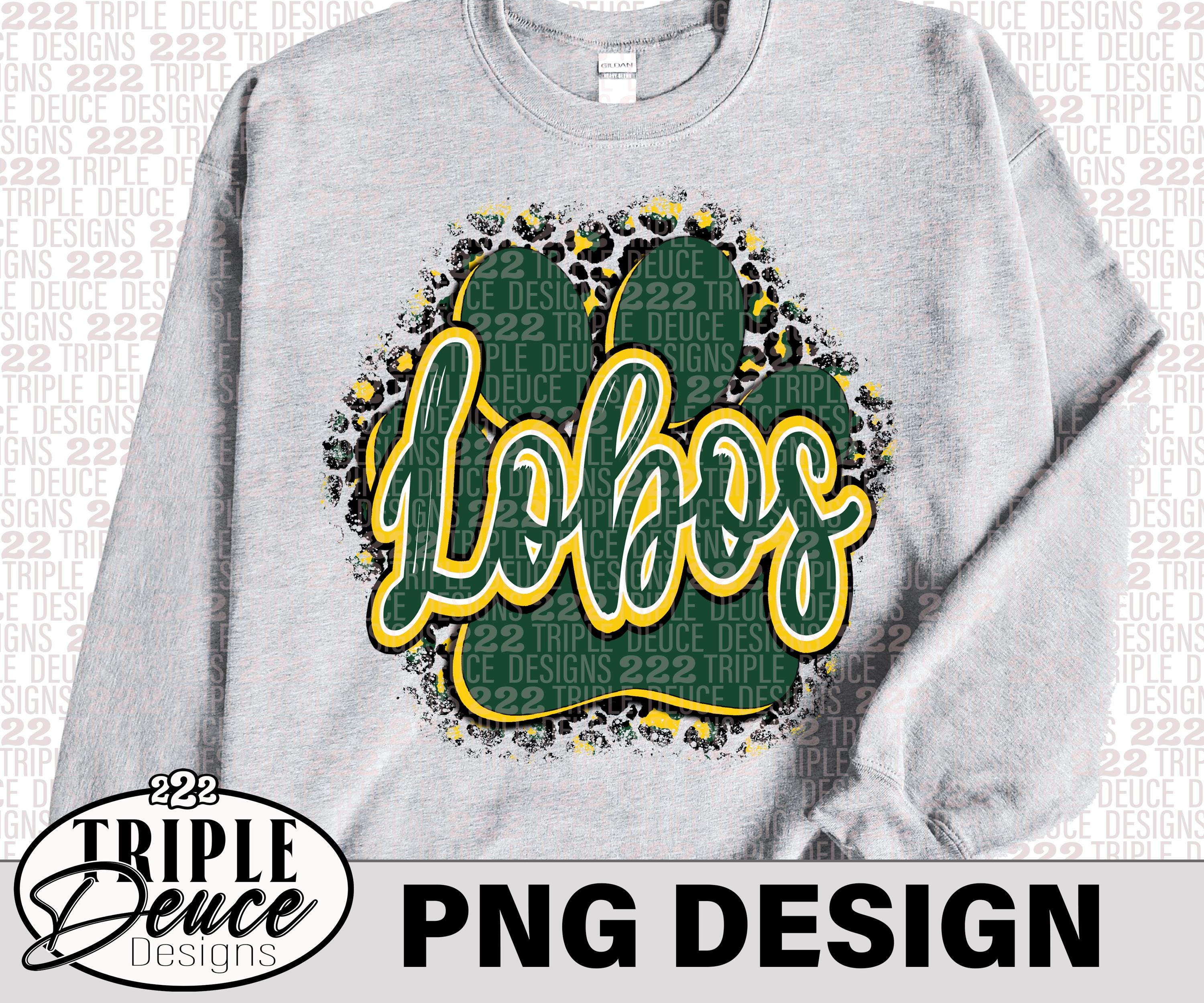 Longview Lobos - Green-gold - PNG Design, DTF, Sublimation, School ...