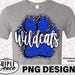 Paris Wildcats Pawprint - Blue-white- PNG Design - Etsy