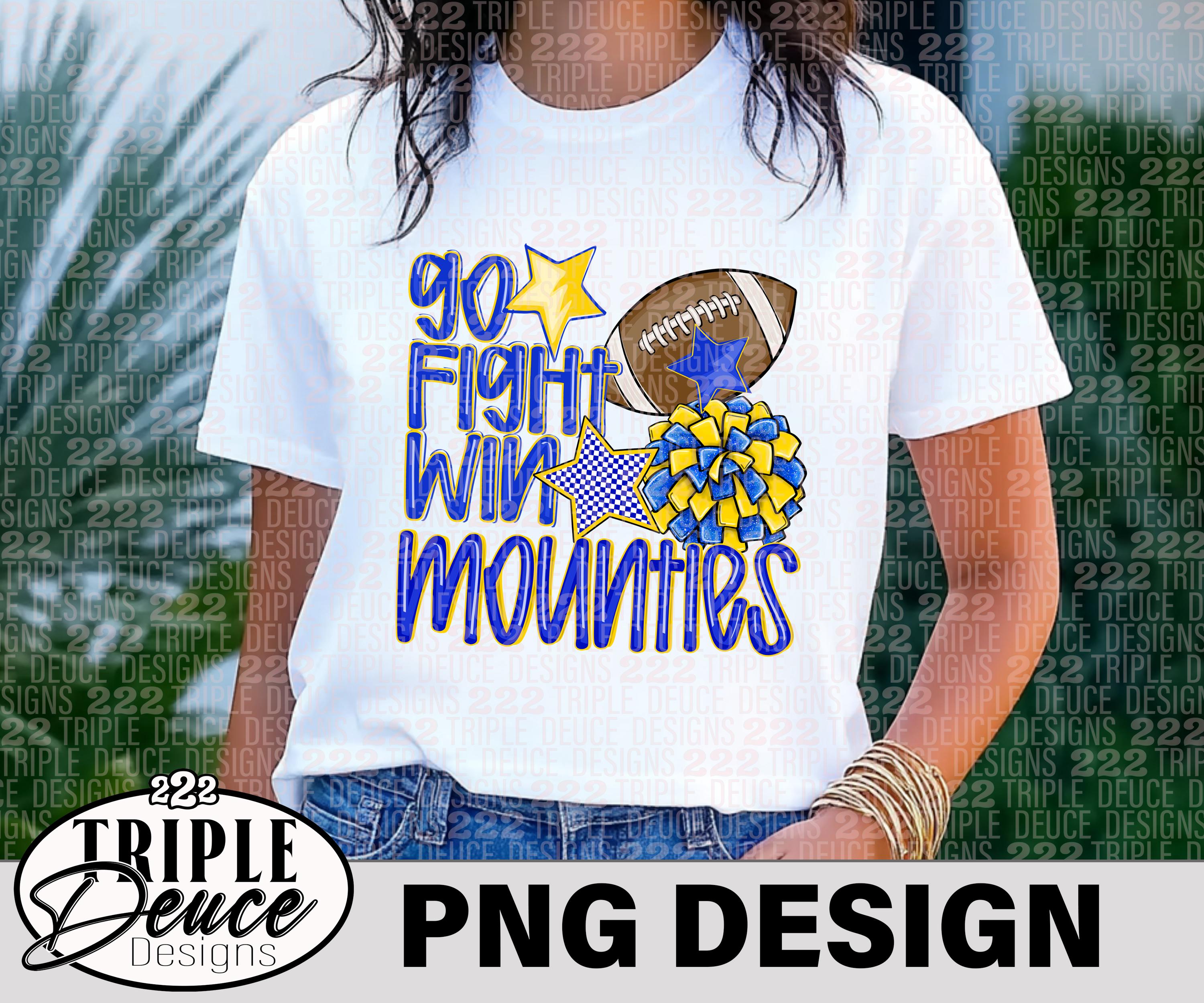 Crum Mounties Mountaineers -go Fight Win -blue-gold- PNG Design, DTF ...