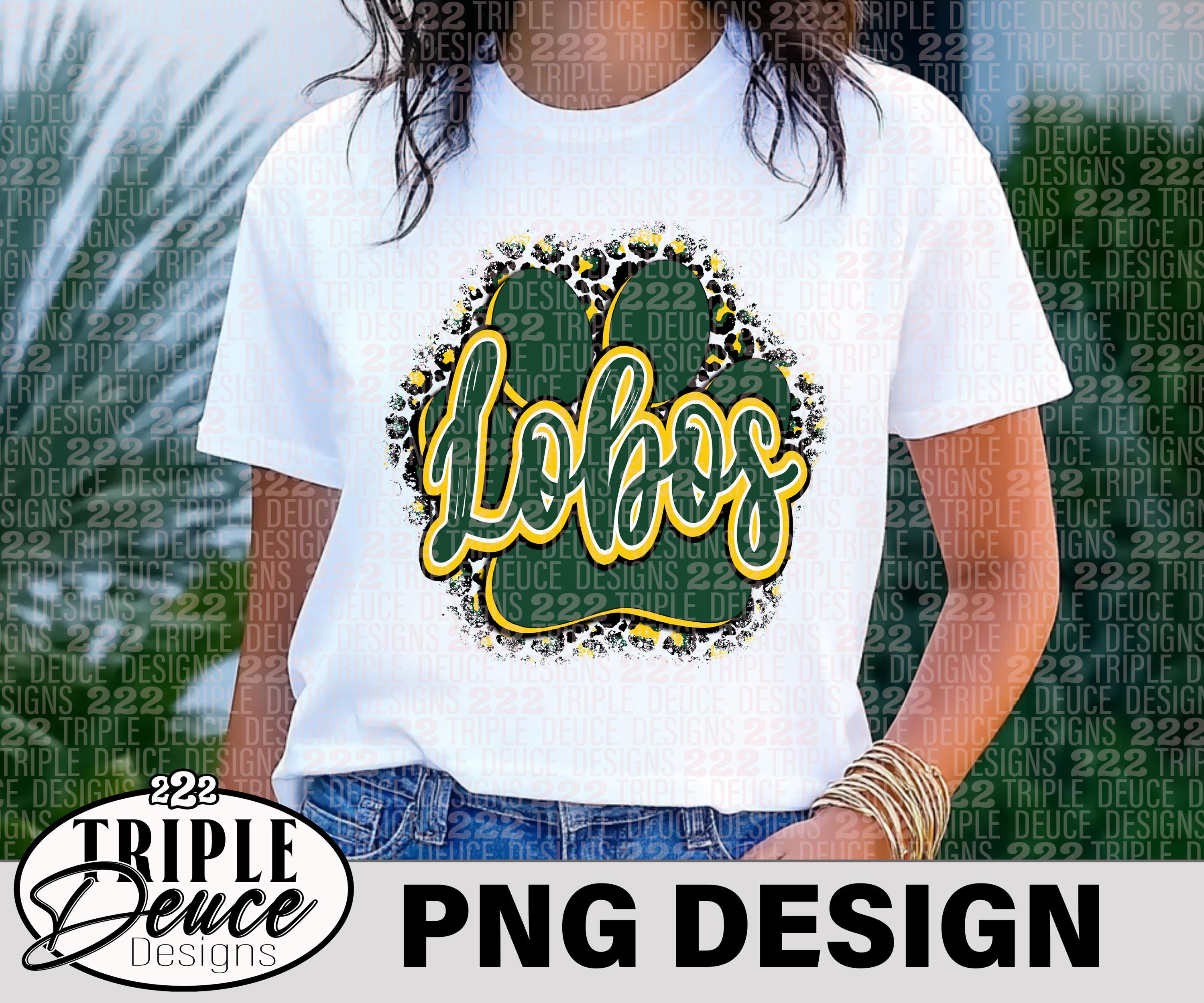 Longview Lobos - Green-gold - PNG Design, DTF, Sublimation, School ...