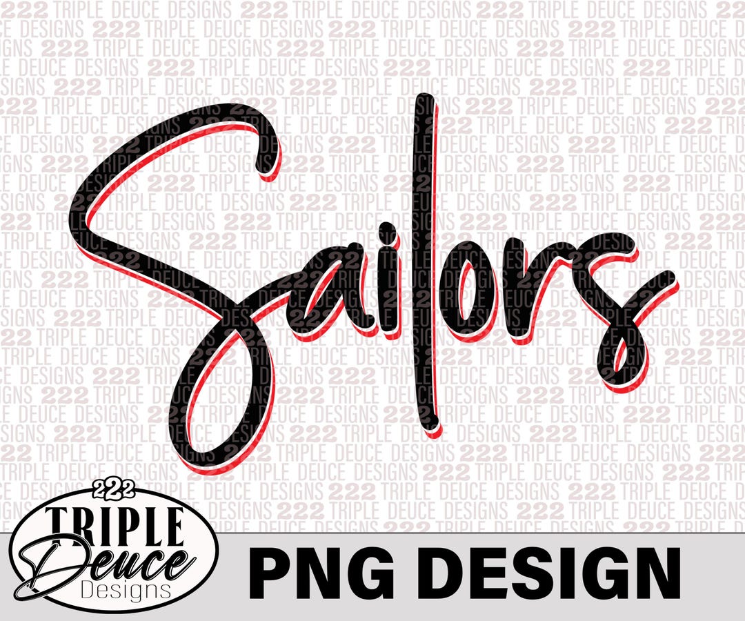 Lakeview Sailors Anchor Red-black - PNG Design School Mascot - Etsy