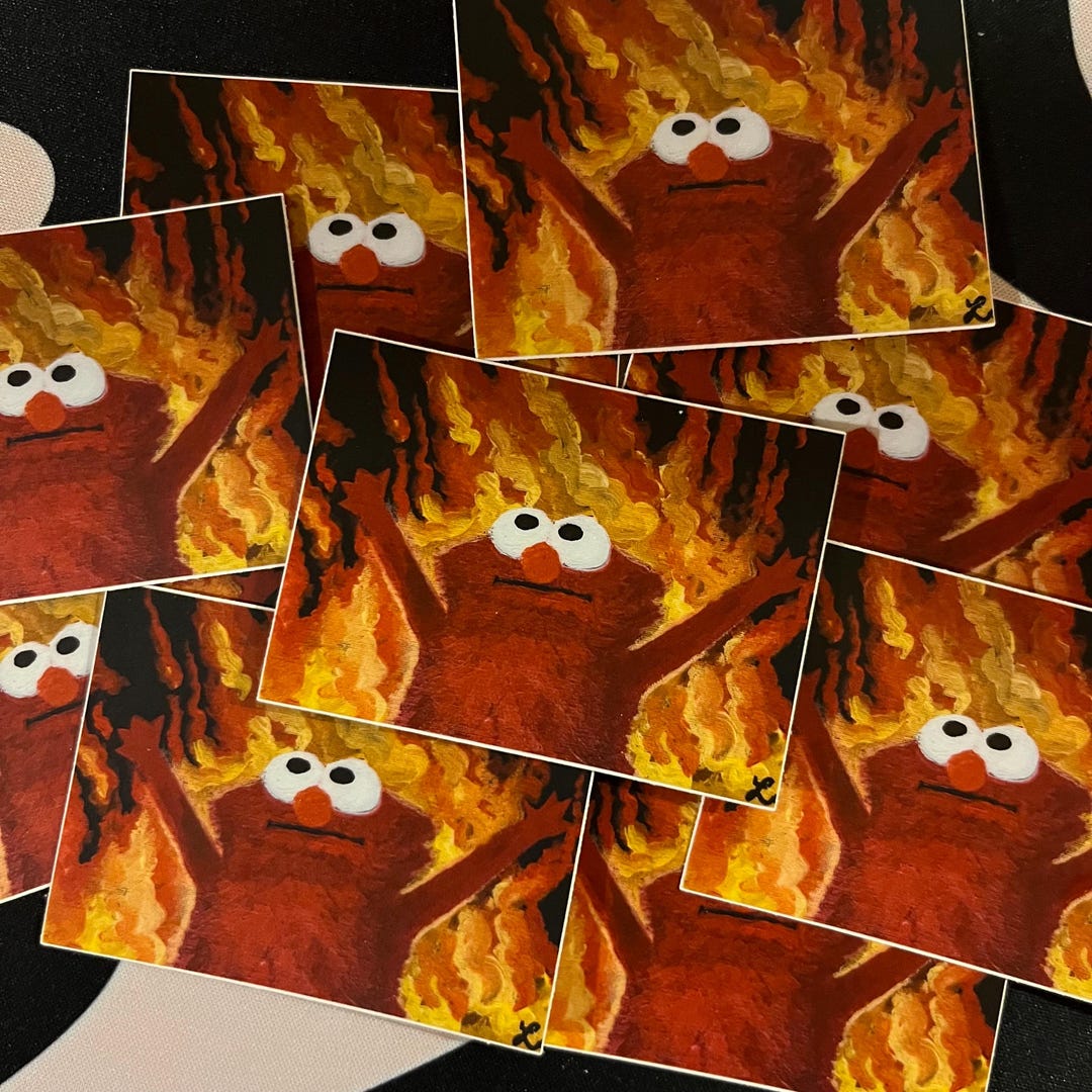 Hellmo Original Art Matte Sticker - Etsy