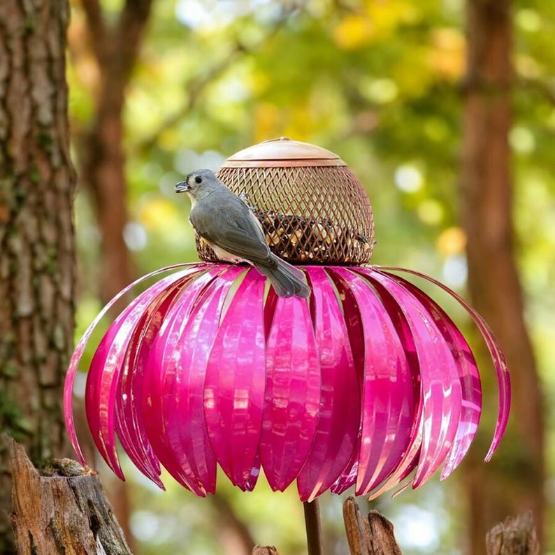 Handmade Flower-shaped Bird Feeder: Colorful Garden Decor & Perfect ...