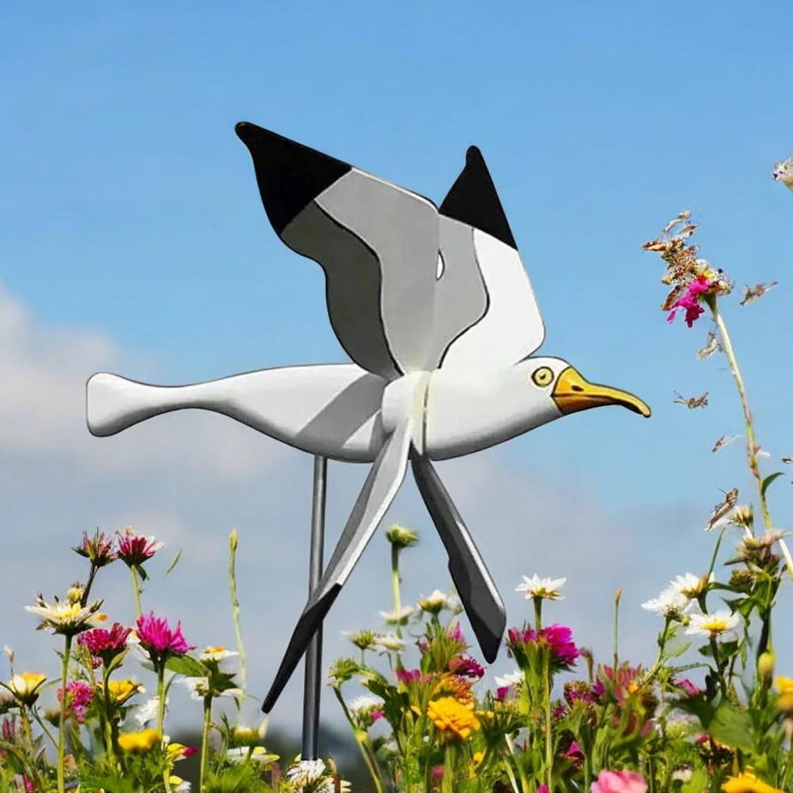 Cute Seagull Garden Stake , Whimsical Seagull Yard Decor , Coastal ...