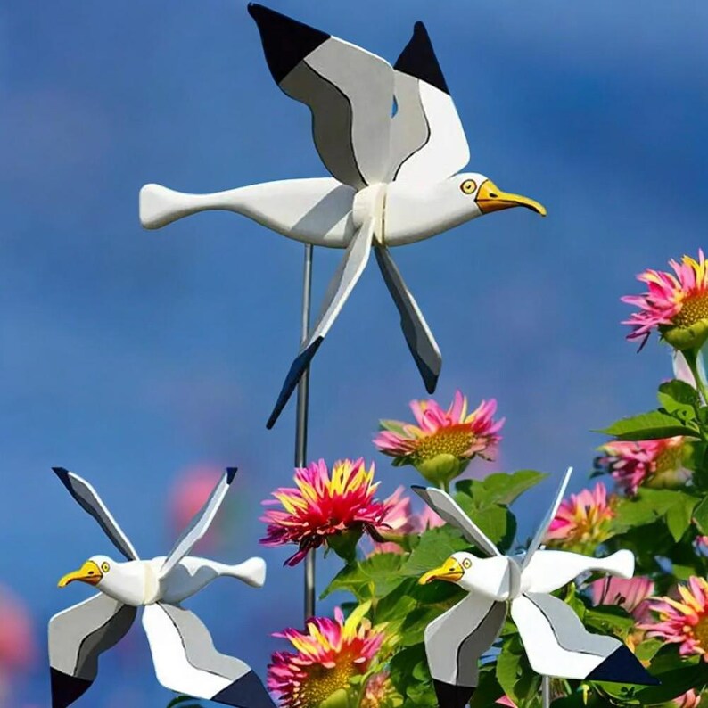 Cute Seagull Garden Stake , Whimsical Seagull Yard Decor , Coastal ...