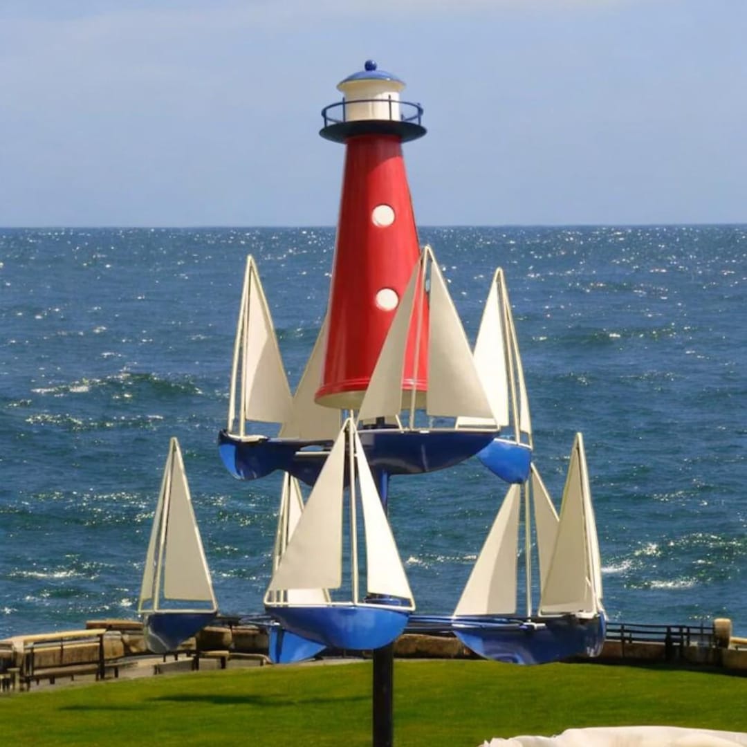 Artistic Wind Sculpture Unique Sailboat Garden Decor, Perfect Gift for ...