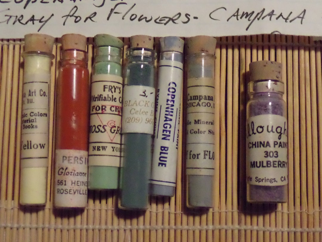 China Paint Group K, Porcelain Art Paint Vials, Carousel China Paint ...