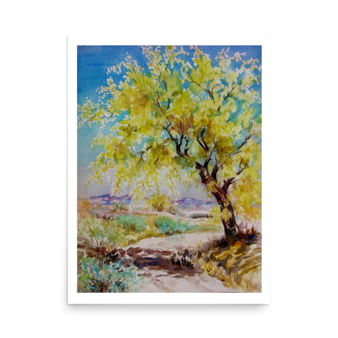 Palo Verde Matte Poster, Desert Landscape Art, Arizona State Tree Art ...