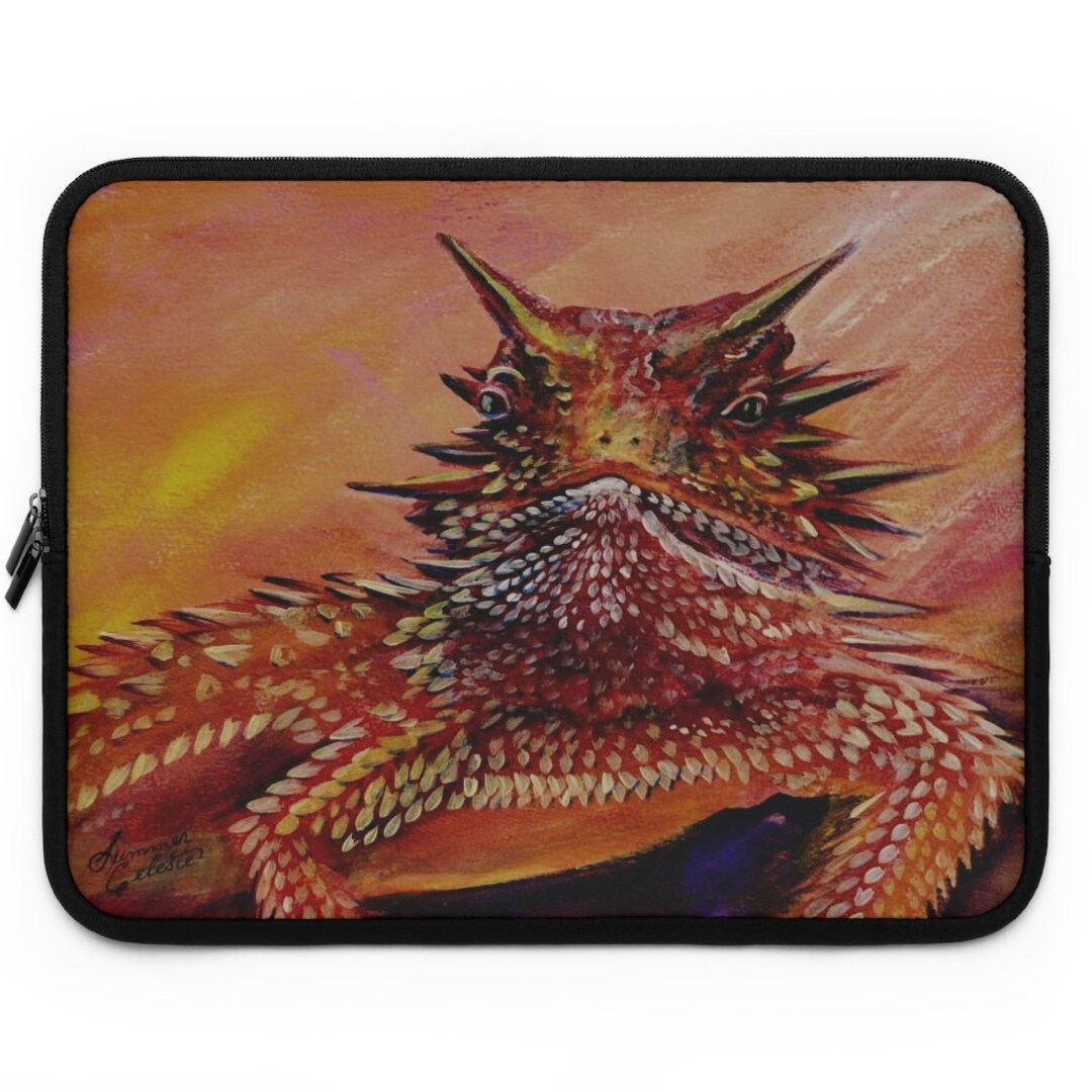 Horned Lizard Laptop Sleeve, Horny Toad Laptop Sleeve, Bright Colors ...