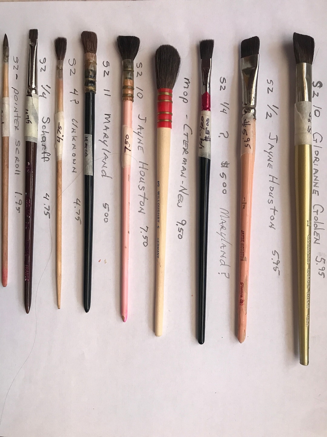 Art Brushes, China Painting Brushes, Quill and Metal Feral Brushes - Etsy