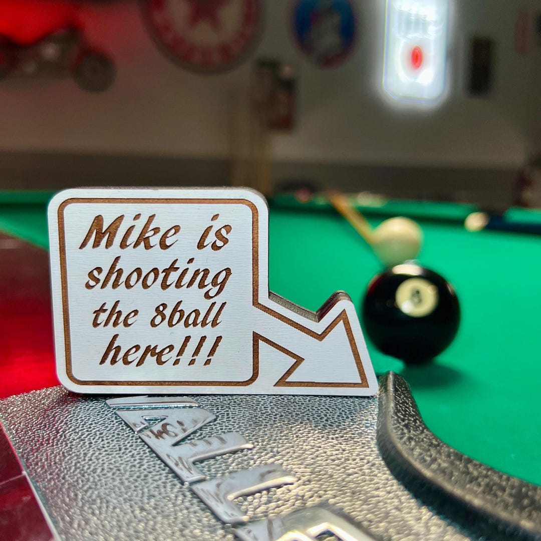 Personalized Name 8 Ball Pocket Marker; APA, Mark Your Pocket, Billiard ...