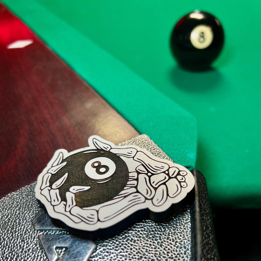 8 Ball Pocket Marker, Skeleton Hand With 8 Ball, Token - Etsy
