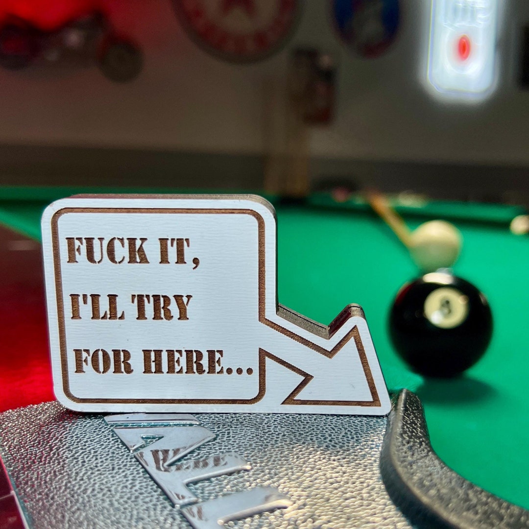 Funny Billiards Pocket Marker, I'll Try for Here; APA, Mark Your Pocket ...